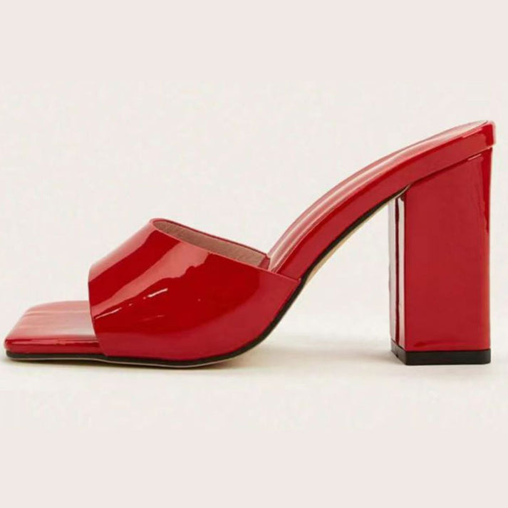 Square Toe Block Heels Sandals – Mex&Fit-Moda